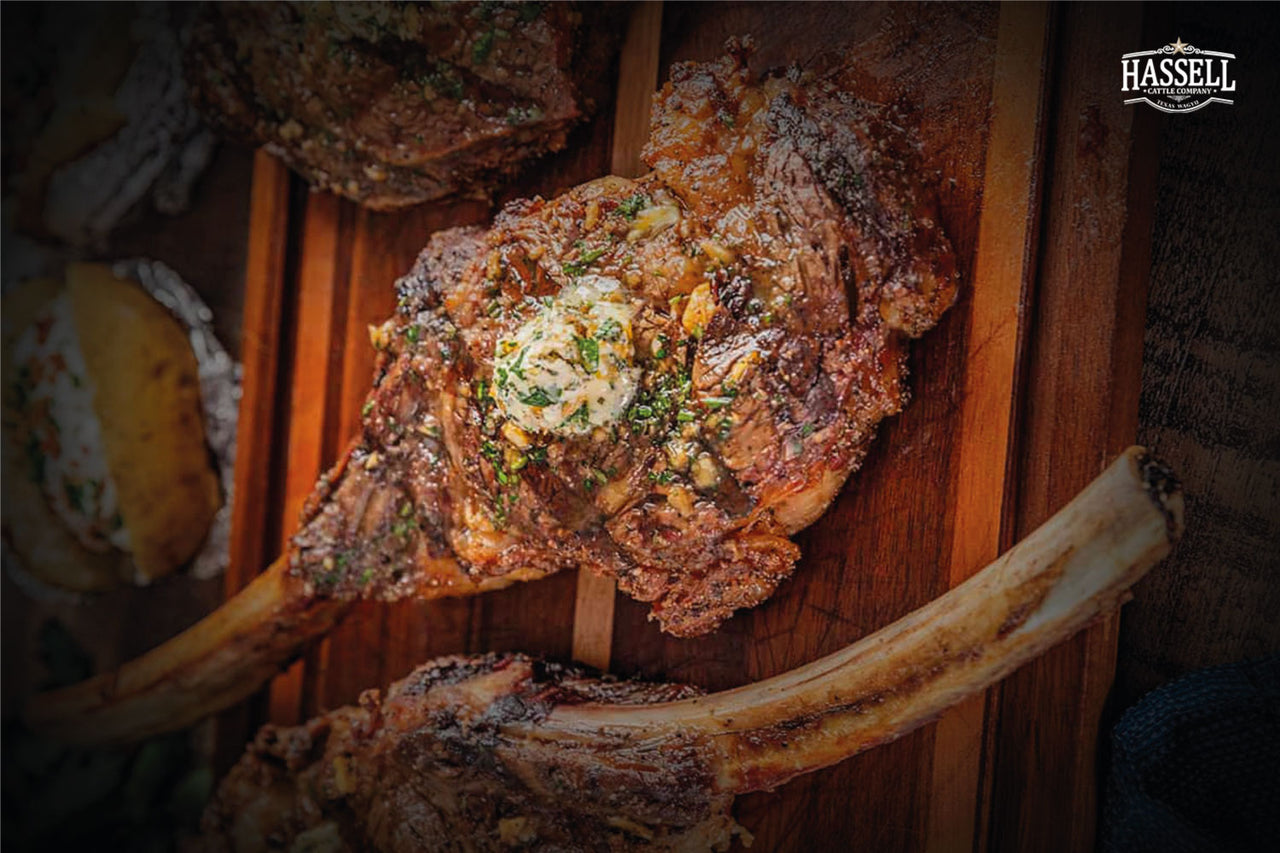 Tomahawk Steak with Cowboy Butter – Hassell Cattle Company